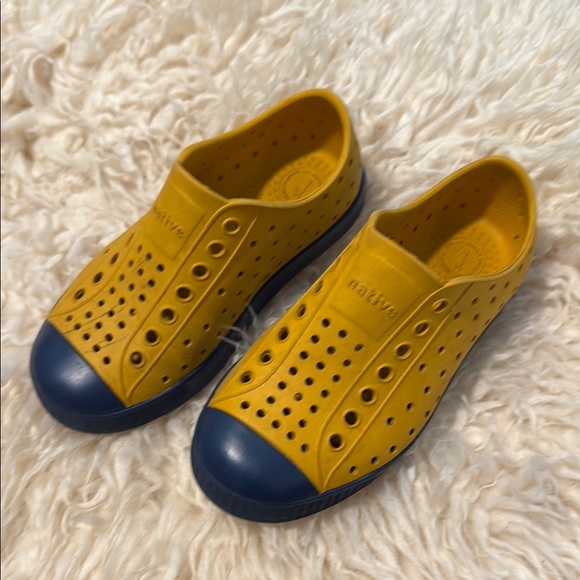 Native | Shoes | Native Kids Water Shoes Mustard Yellow And Navy | Poshmark